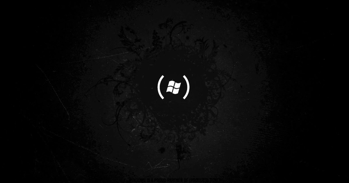 Windows 7 Black Logo Hd Wallpaper | Joss Wallpapers