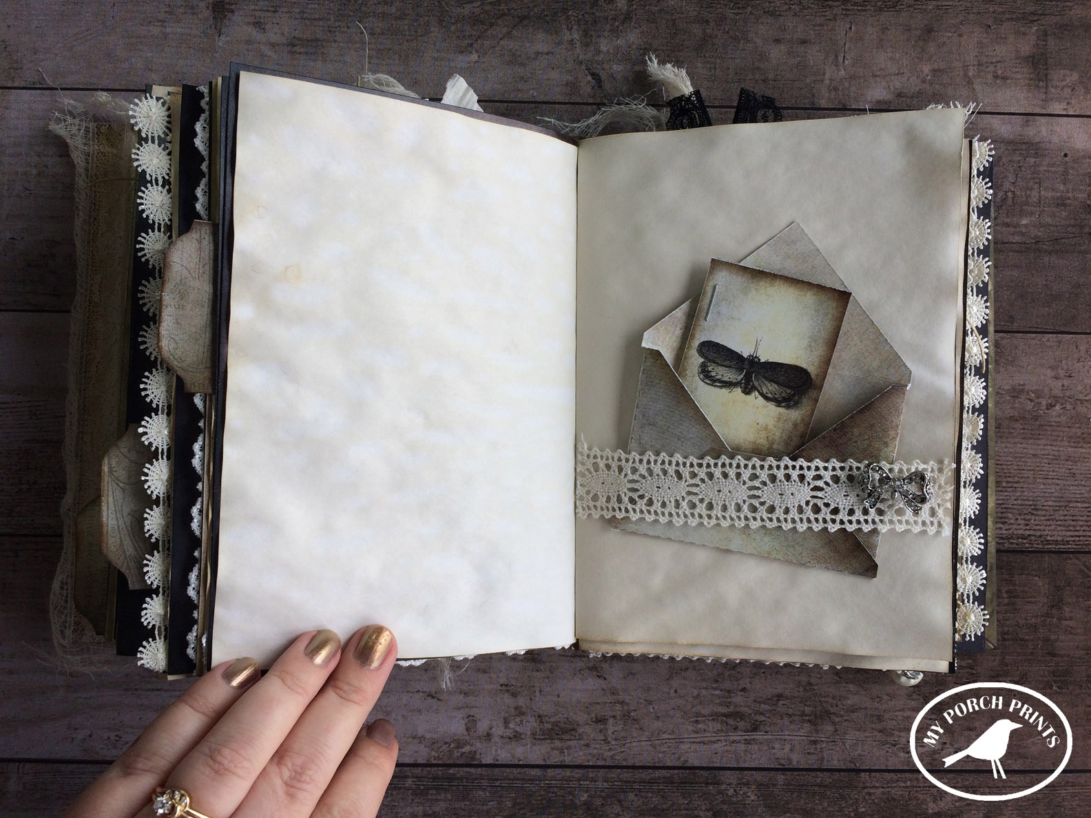 My Porch Prints: "Mysterious Woman" Junk Journal from My Porch Prints