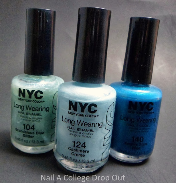 Nail A College Drop Out: New York Color Water Marble