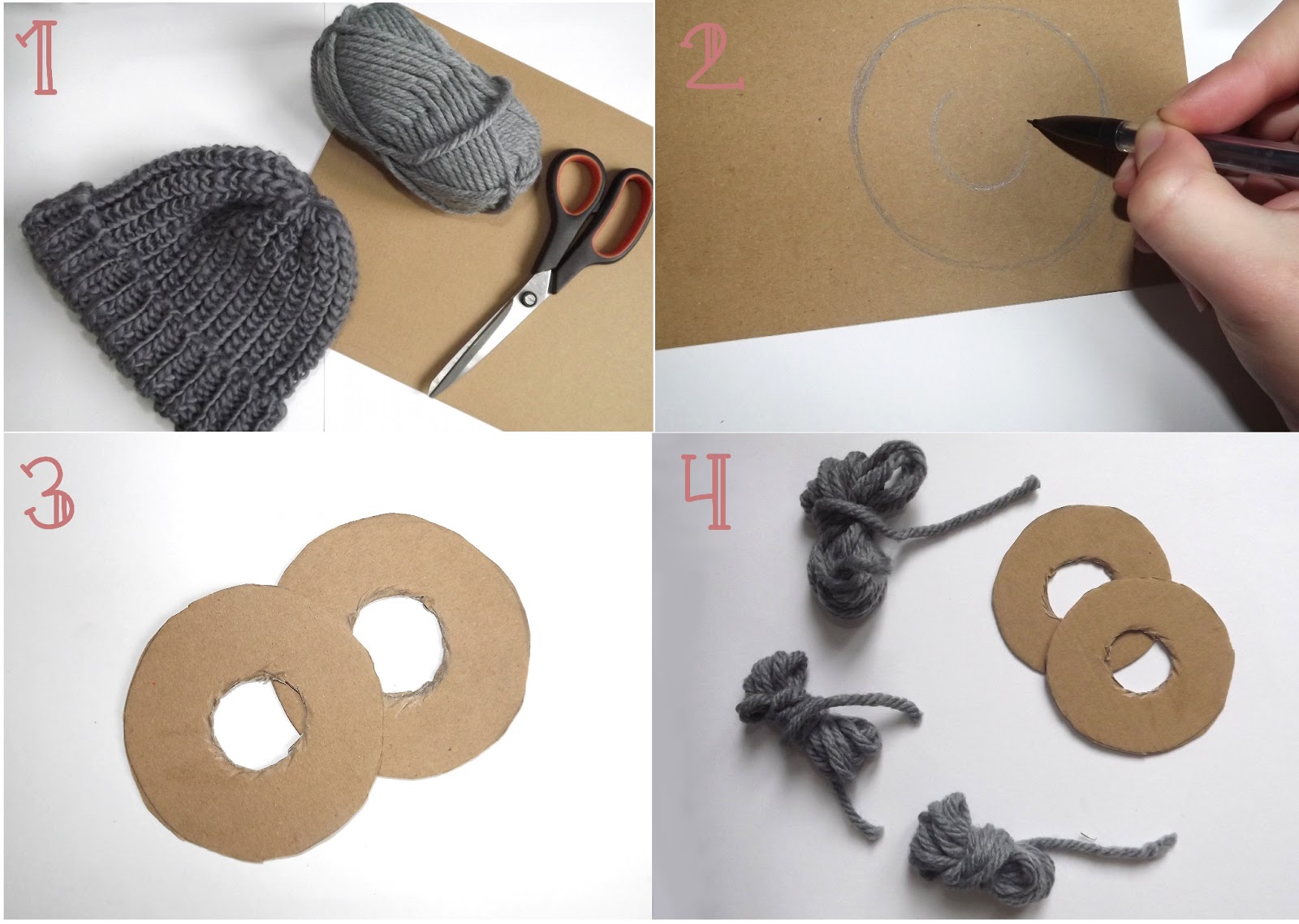 👍 comment faire 1 pompon en laine