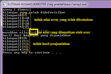 array 1 dimensi ~ TEKNIK INFORMATIKA