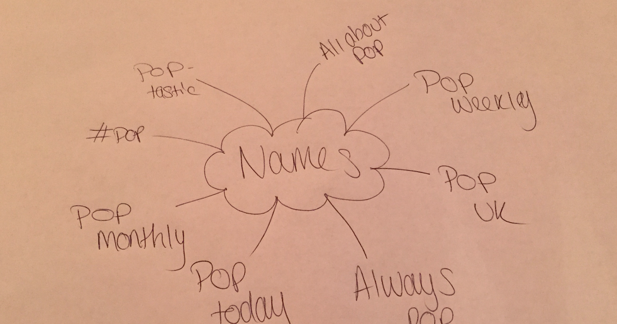AS Media Studies Kate : Ideas for names of pop magazine
