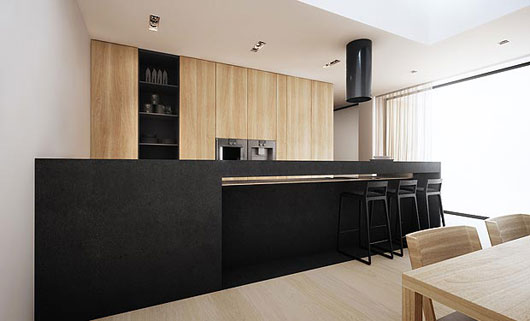 ihomee: Luxury Modern Home Interior with Black, White and Wood ...