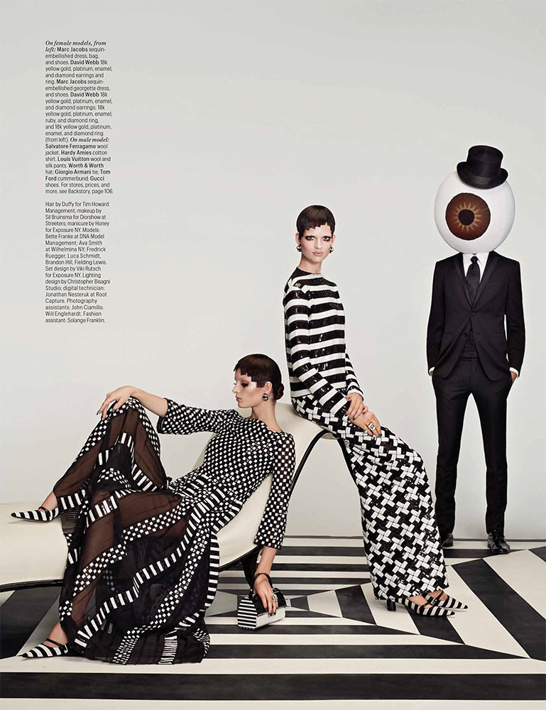 Bette Franke & Ava Smith in W Magazine January 2013 by Roe Ethridge