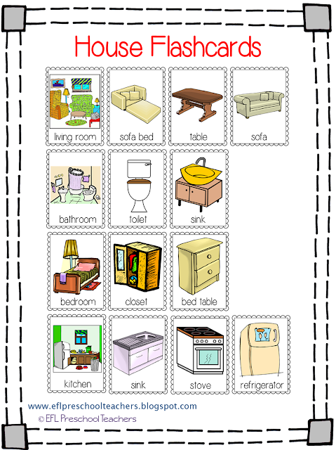 ESL/EFL Preschool Teachers: House Unit Worksheets and more for the ...