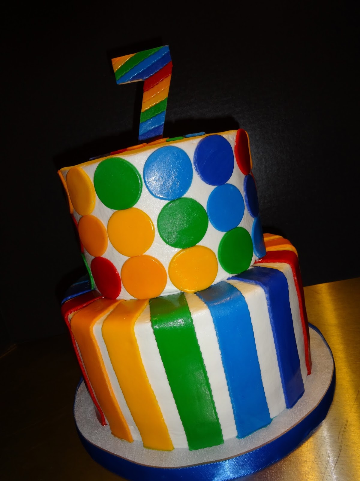Cakes by Paula: Rainbow Theme Birthday Cake