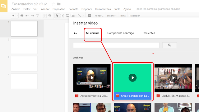 Crea y aprende con Laura: Nuevo: Insertar vídeos de Google Drive en ...