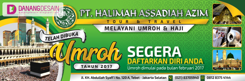 Contoh Desain Banner atau Spanduk Umroh dan Haju Plus - Contoh Desain ...