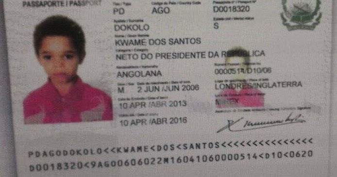 Cidadania: Angola: Passaportes dos familiares do regime