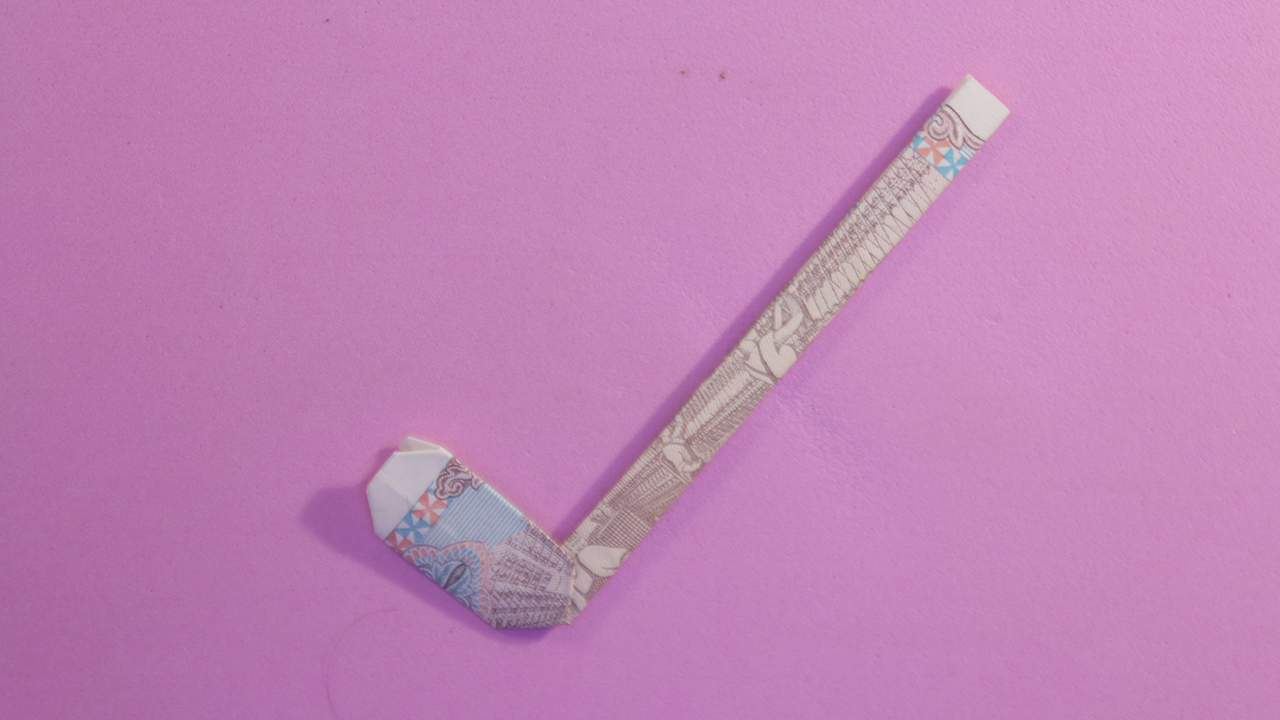 xếp tiền giấy golf dollar origami golf - cách xếp tiền giấy đơn giản