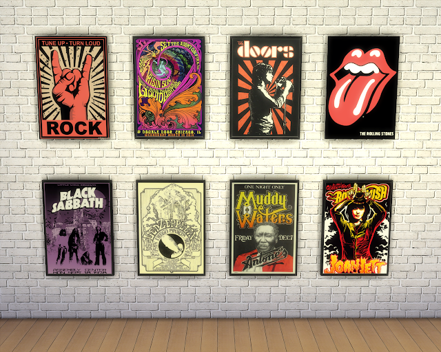 Sims 4 - Rock Posters - Lanti Sims