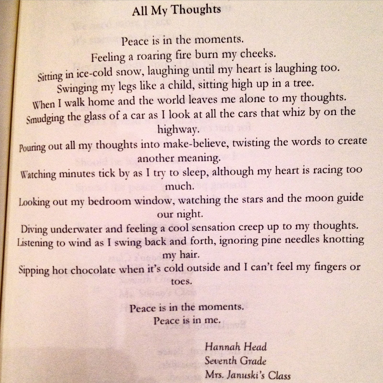 Hannah's Poetry: "All My Thoughts"