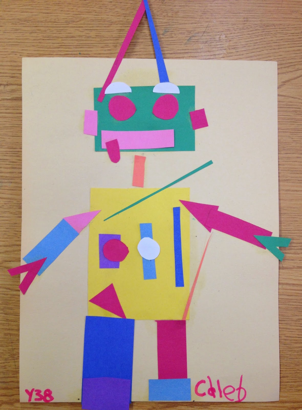 Ms. C's Artroom: Geometric Robots Art Lesson
