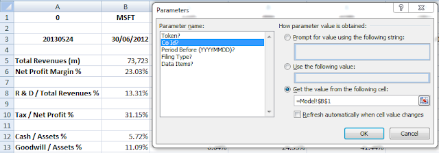 XBRL Sheet - Direct access to XBRL from within Excel : XBRL for Analysis
