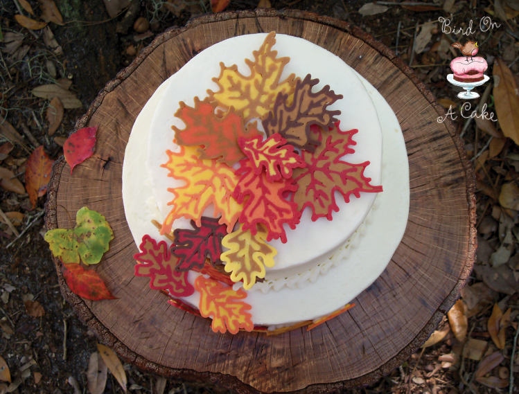 Bird On A Cake: Autumn Leaves Cake