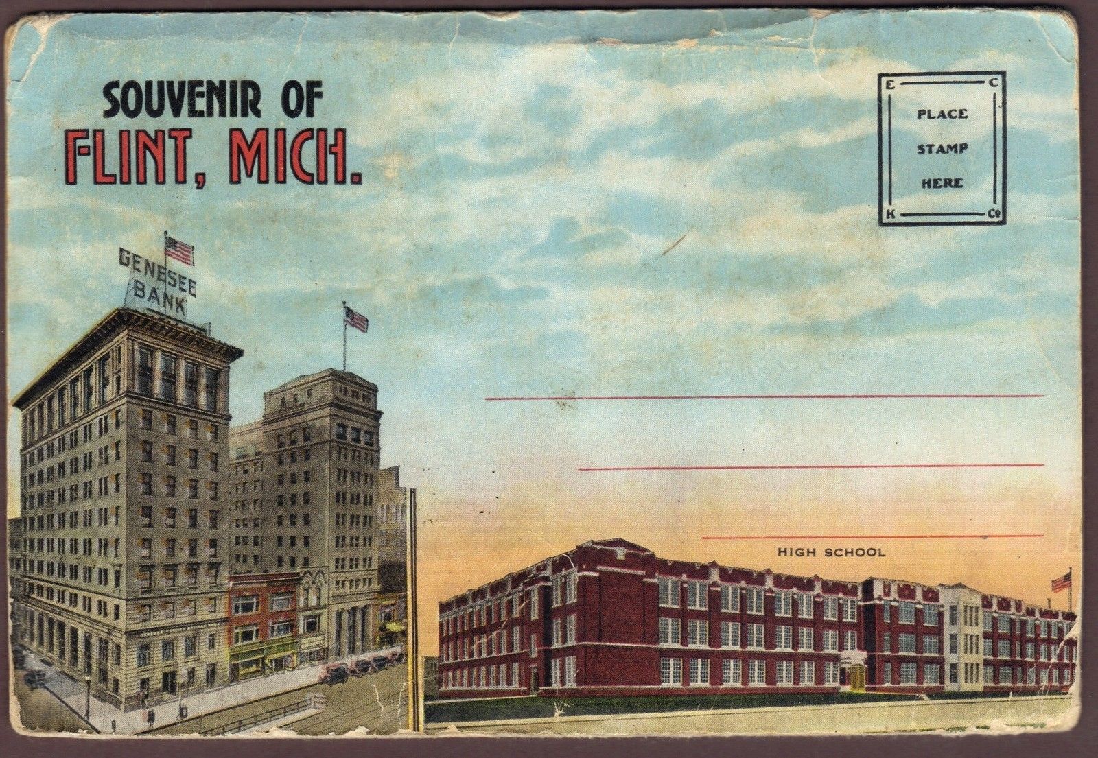 Flint Expatriates: Flint Postcards: Souvenir of Flint, Mich.