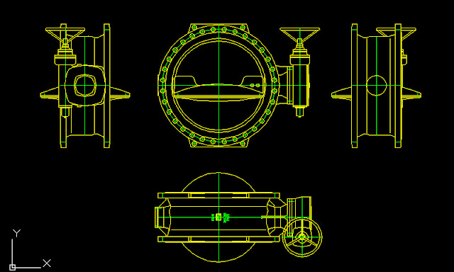 BUTTERFLY VALVE FILE AUTOCAD ~ Boxscad