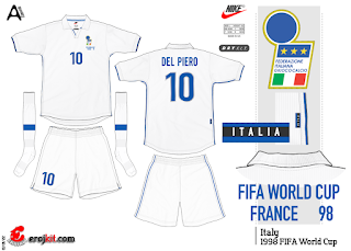 Kit Design, by eroj: 1998 Itália (Home e Away)