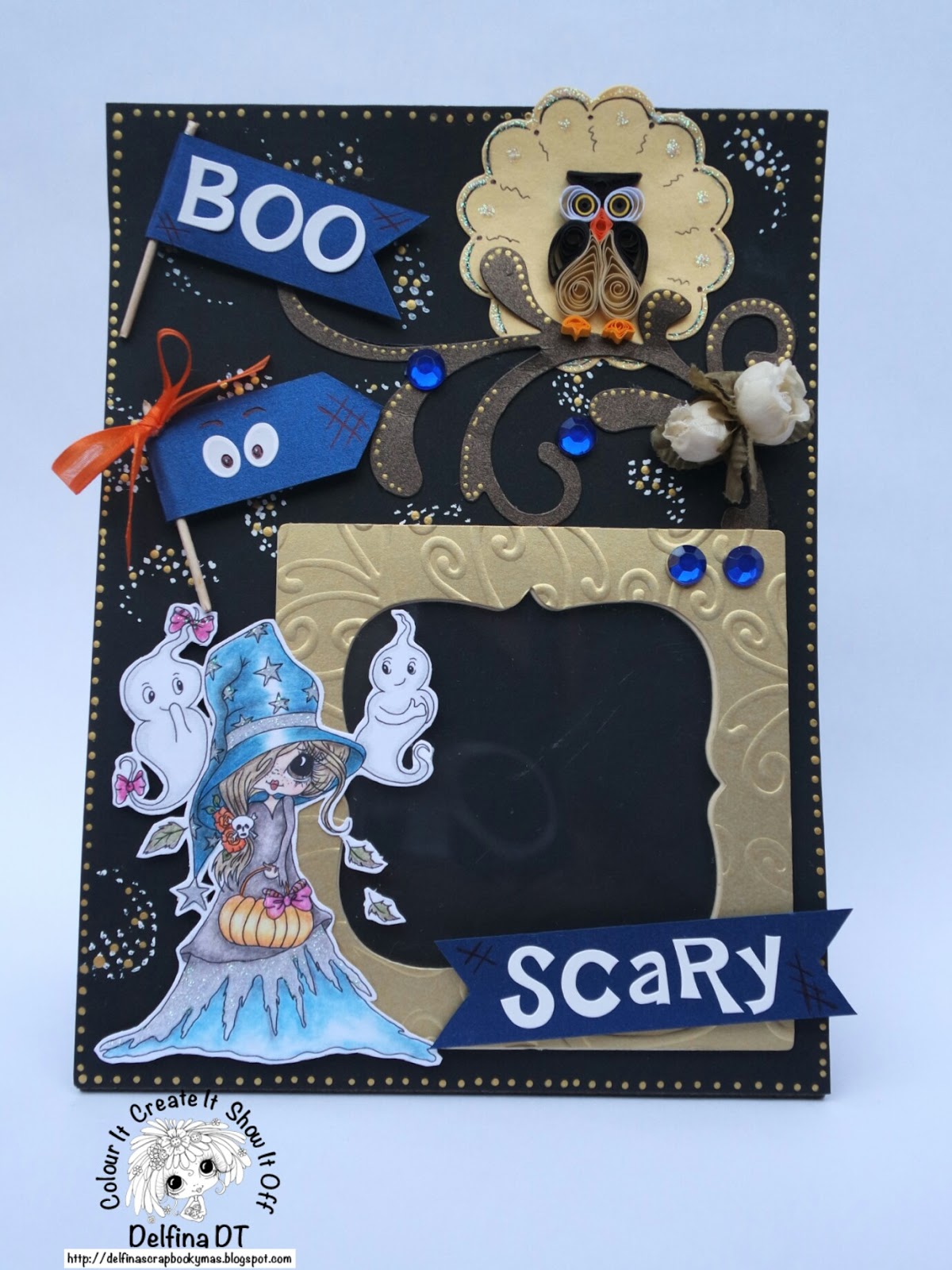 Delfina scrapbook y más...: Scary photo frame