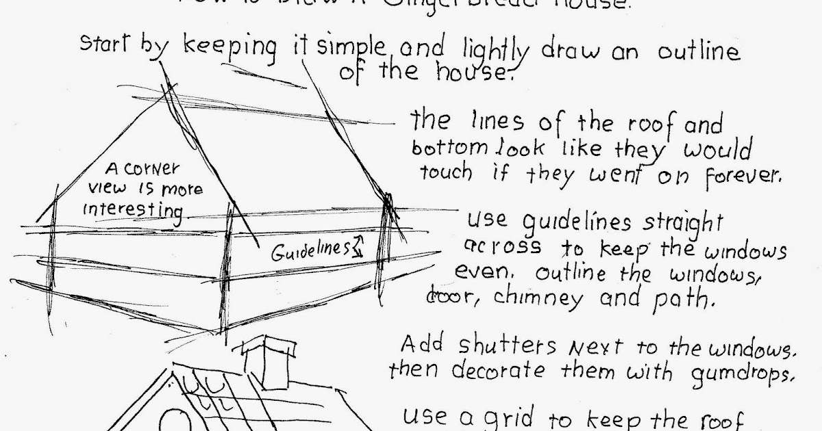 How to Draw Worksheets for The Young Artist: How To Draw A Gingerbread ...