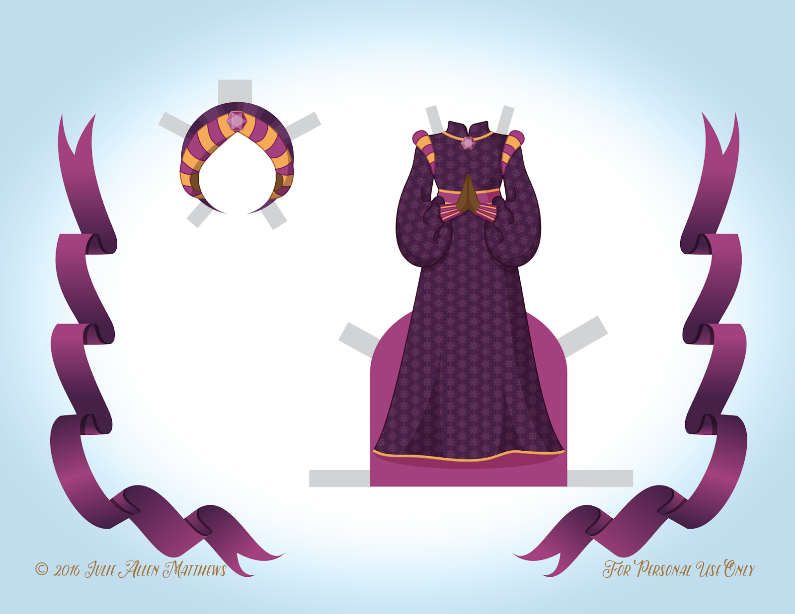 Paper Doll School: December Angel Paper Doll - Day 9