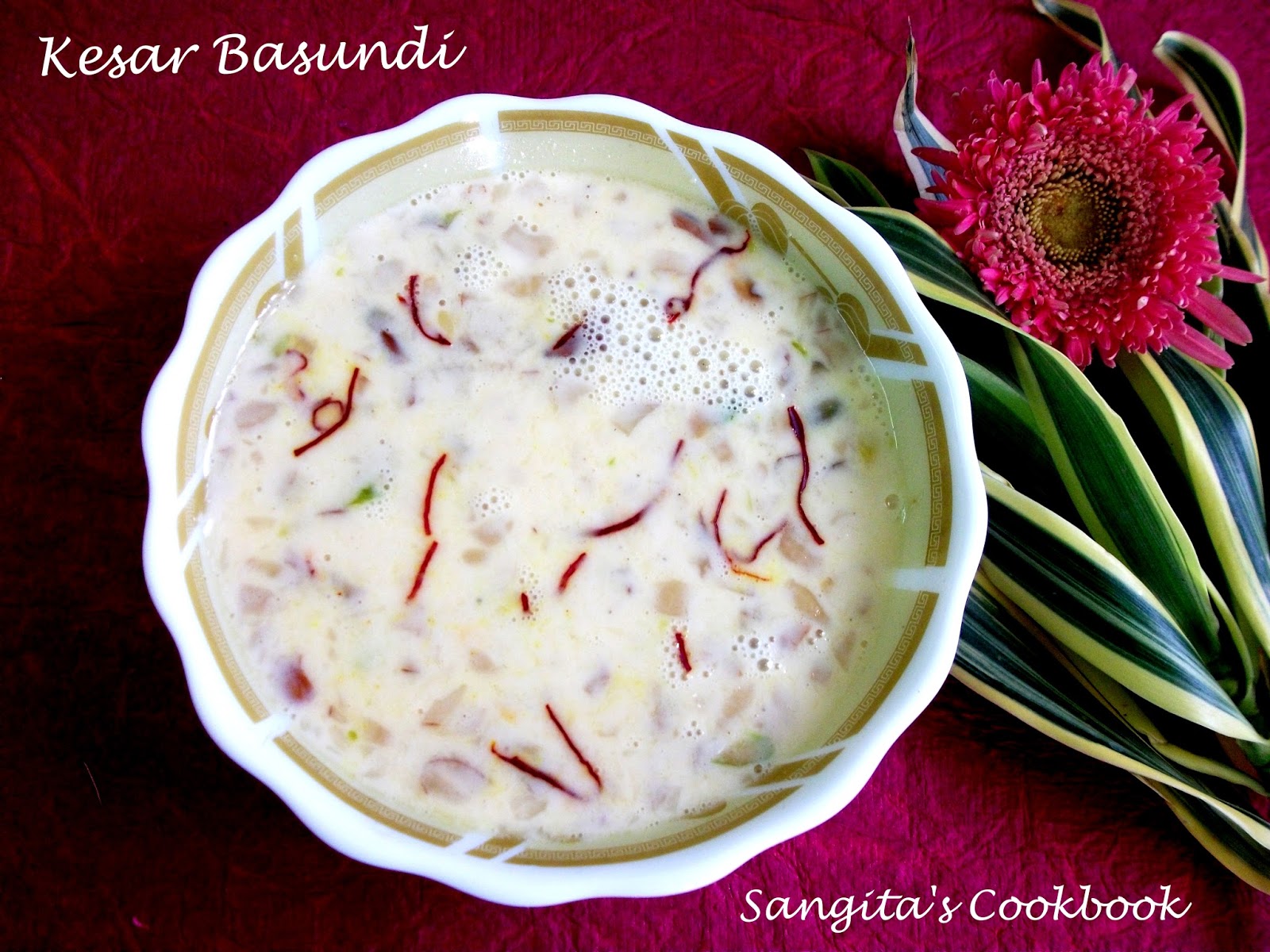 Sangita's Cookbook: Kesar Basundi Recipe