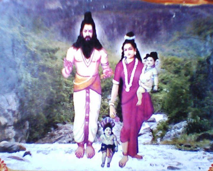 Nayanmar: Maharishi Atri, Anushya devi and Dhatathreya - Saptha Rishi