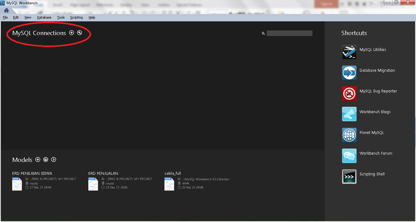 Membuat Database dengan MySQL Workbench ~ Digi ZED