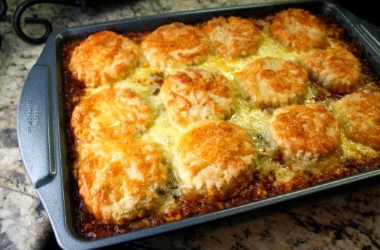 Best recipes in world: Ground Beef & Corn Casserole with Biscuits