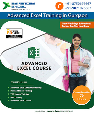 Advanced Excel, VBA Macros, MIS Training in Gurgaon, Delhi NCR ...