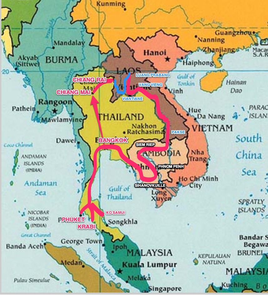 Viajero por Asia: RECORRIDO