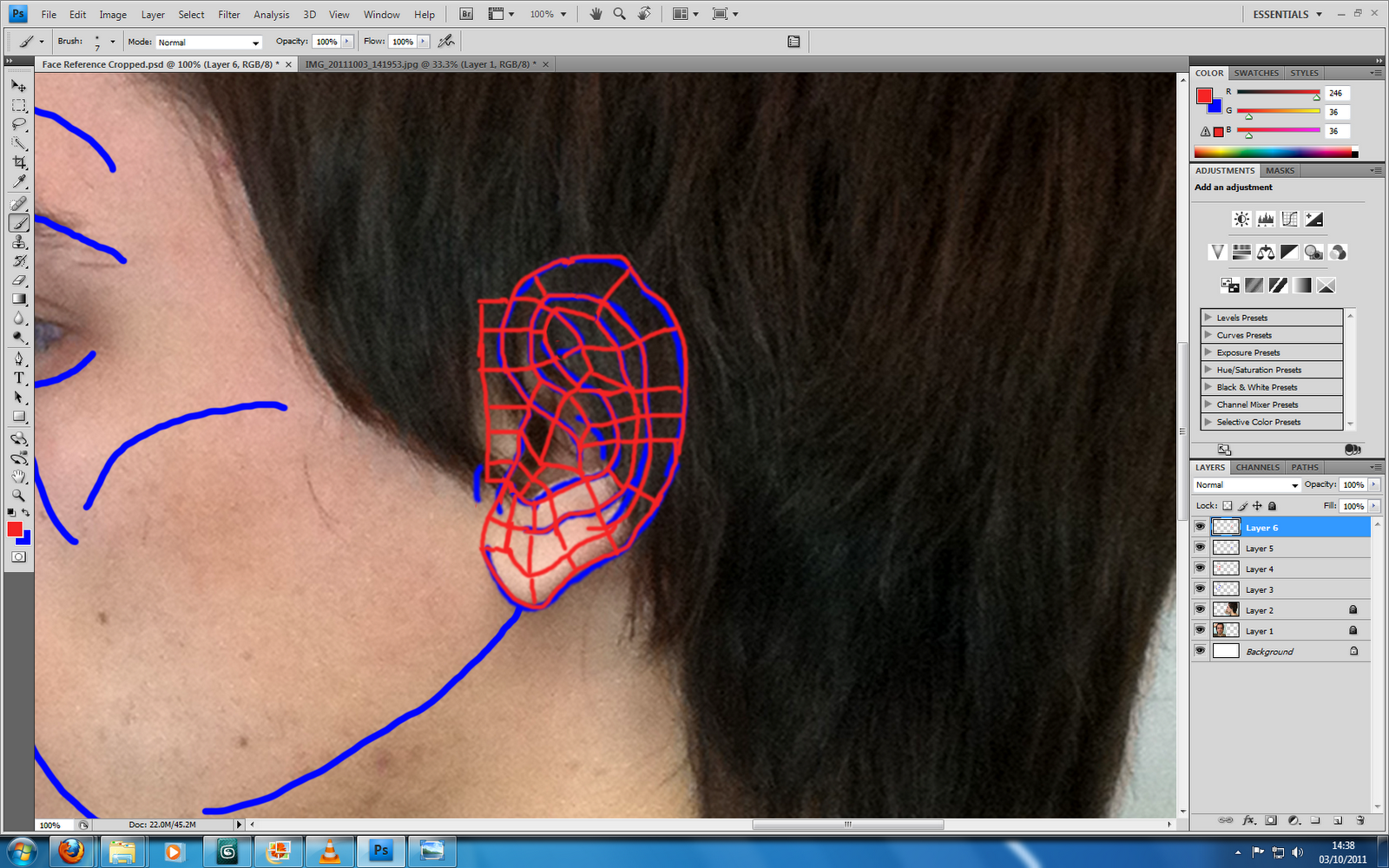 Virtual Environments: Modelling My Face - The Ear
