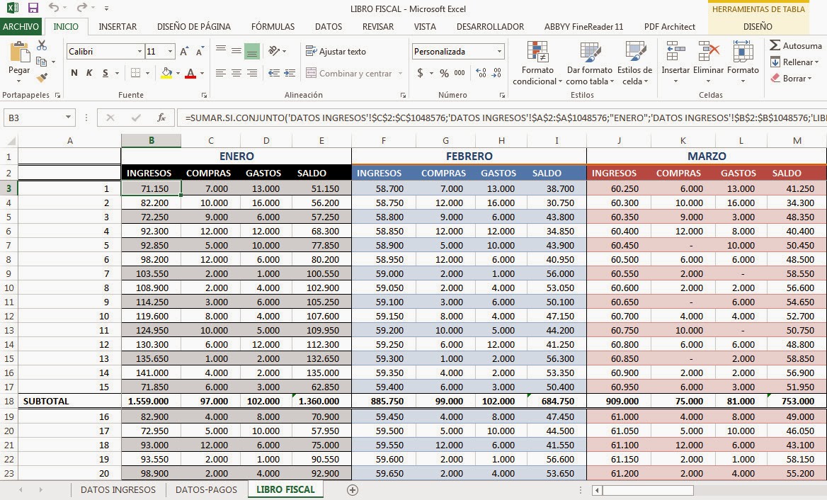 Libro Fiscal en Excel - Sumar.Si.Conjunto | Macros para Contadores