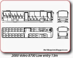Vector Blueprints - Cars, Trucks, Busses and others: Volvo Bus - Vector ...