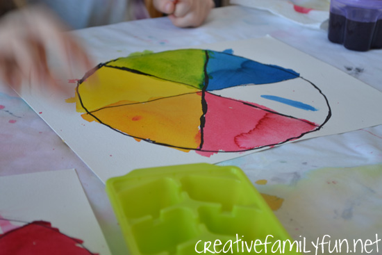 Color Wheel Painting - Creative Family Fun