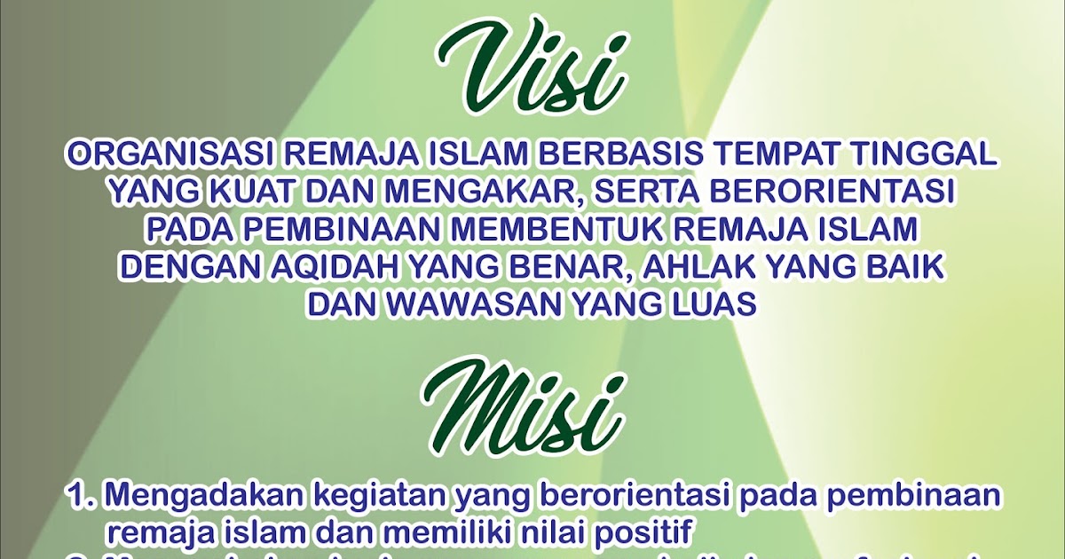 Contoh Visi Dan Misi Masjid