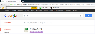 Observations of the Practical Kind: Google Search Engine's Calculator