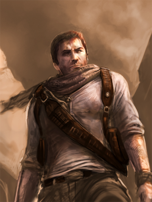 The Art of Michael Antrim: Uncharted 3 Fan Art WIP