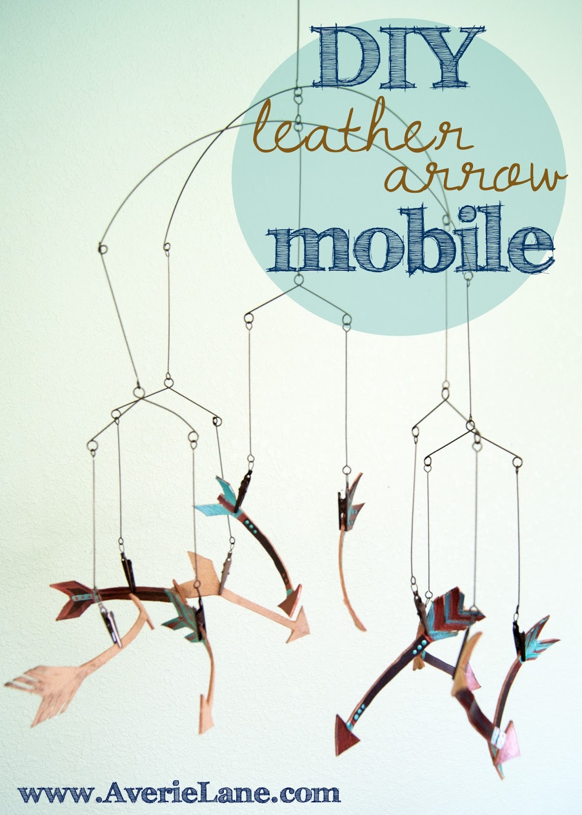 DIY Leather Arrow Mobile | Averie Lane: DIY Leather Arrow Mobile