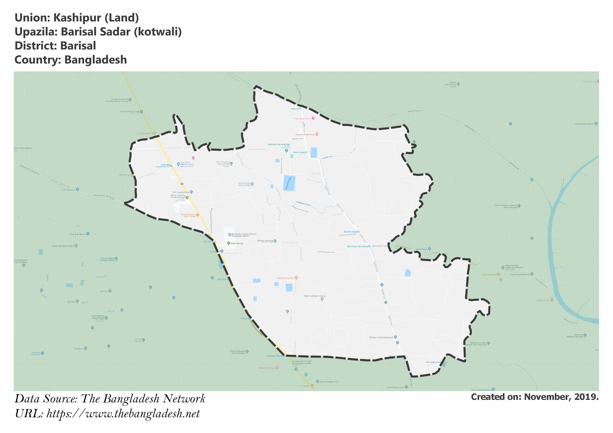 Kashipur Union, Barisal