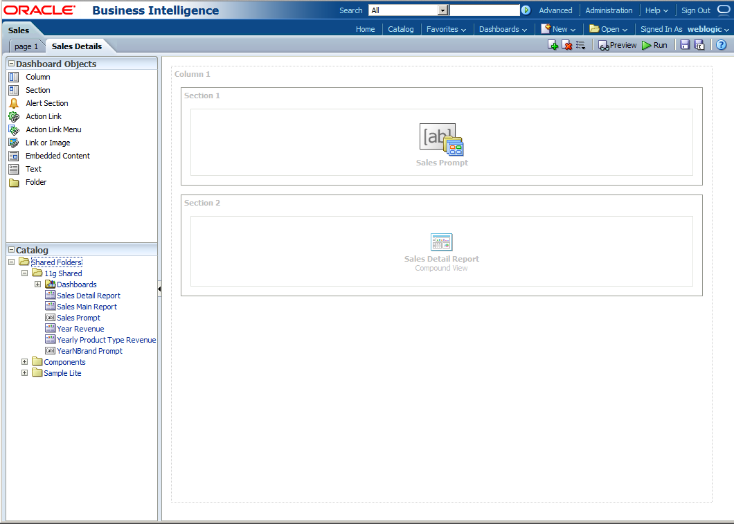 OBIEE2go: OBIEE 11g6 : Creating Dashboard Traversing Through Graph