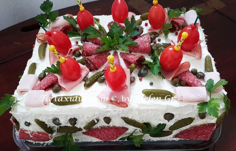 Τα ταξίδια μου : Αλμυρή Τούρτα Αλλαντικών – Savory Torte