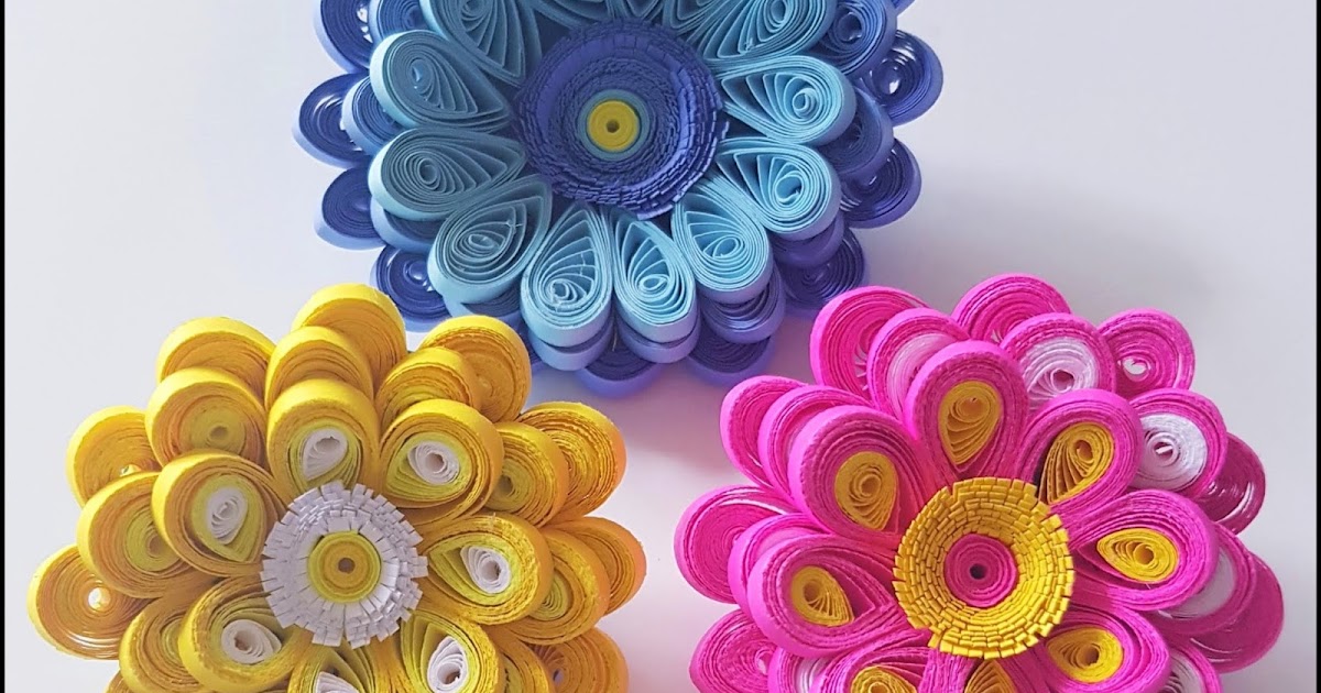 Quilling Flowers Tutorial: How to make a 3D Quilling Flower - Aaichi Savali