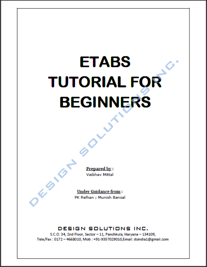 ETABS TUTORIAL FOR BEGINNERS