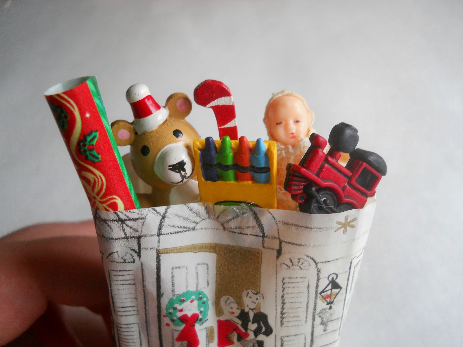 Bag Of Toys Ornament DIY - Running With A Glue Gun