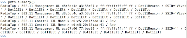 SecurityTube.net Hack of the Day: Wi-Fi SSID Sniffer in 10 Lines of Python
