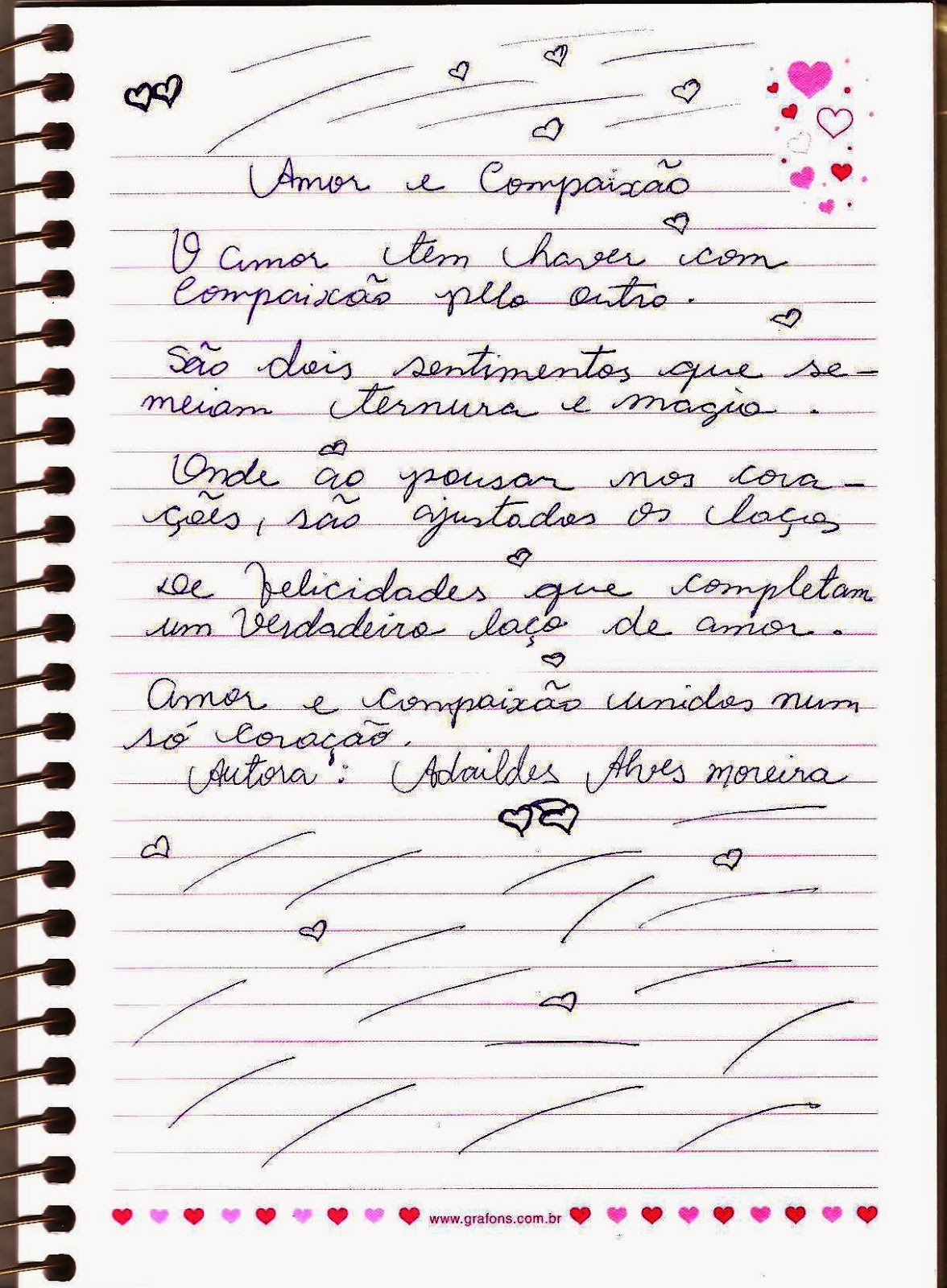 Livros & Trechos: Minhas Poesias com Minha Letra Original