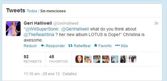 Pasion Por Christina Aguilera: La Spice Girl Gerry Halliwell Elogia ...