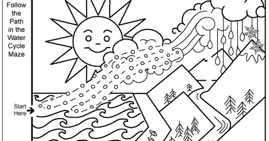 Within Water Cycle Coloring Page Free Pages Online Sketch Coloring Page