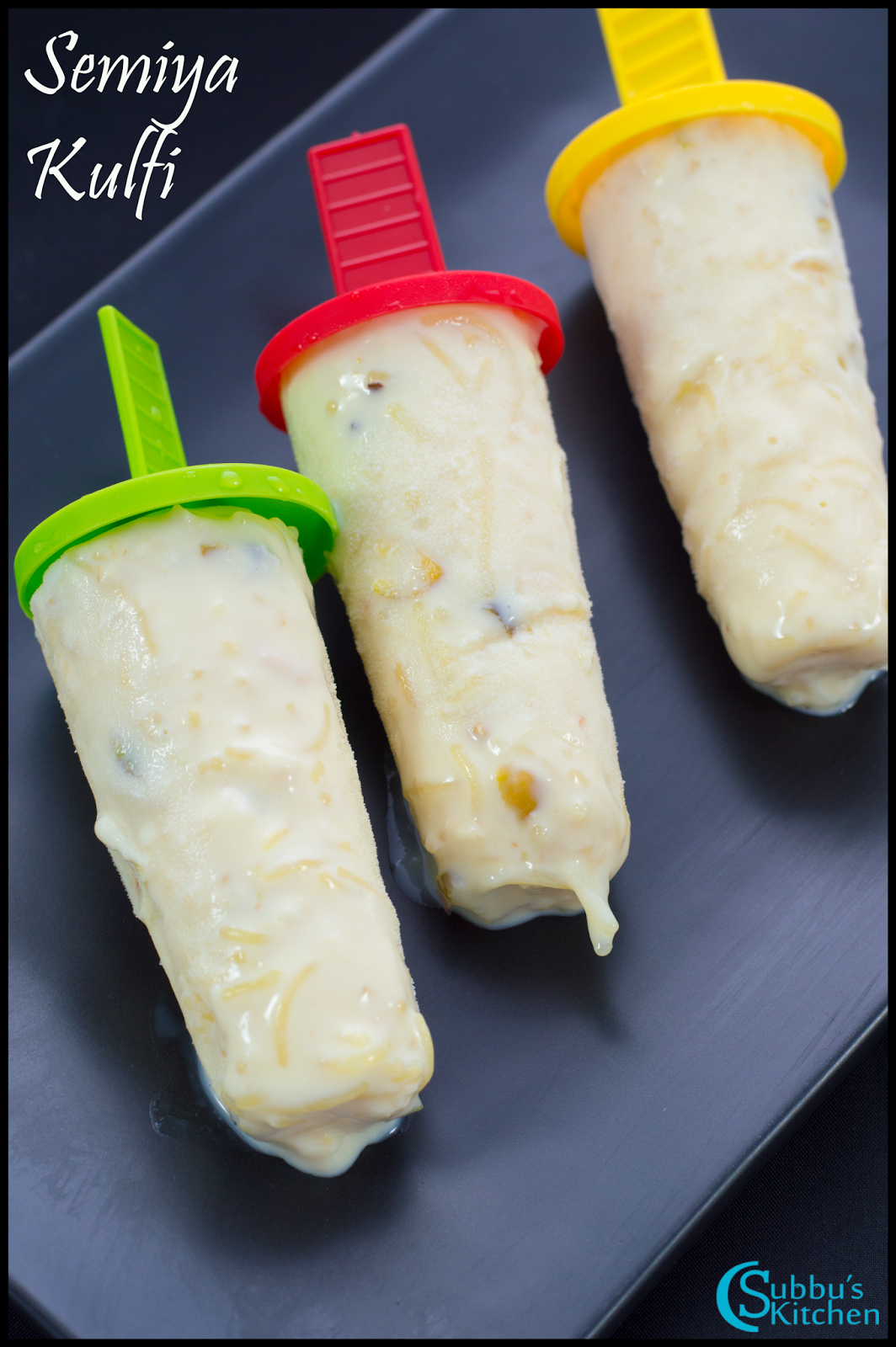 Semiya Kulfi Recipe | Vermicelli Popsicles | Semiya Pal Ice - Subbus ...
